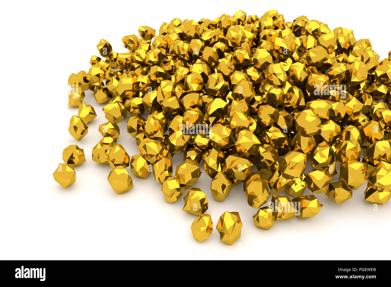Bunch or pile of gold, modern style background isolated on white. Good ...