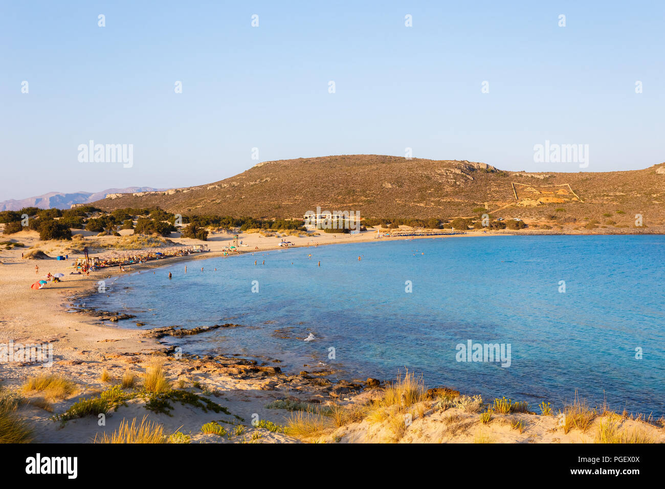 Simos beach in Elafonisos island in Greece. Elafonisos is a small Greek ...