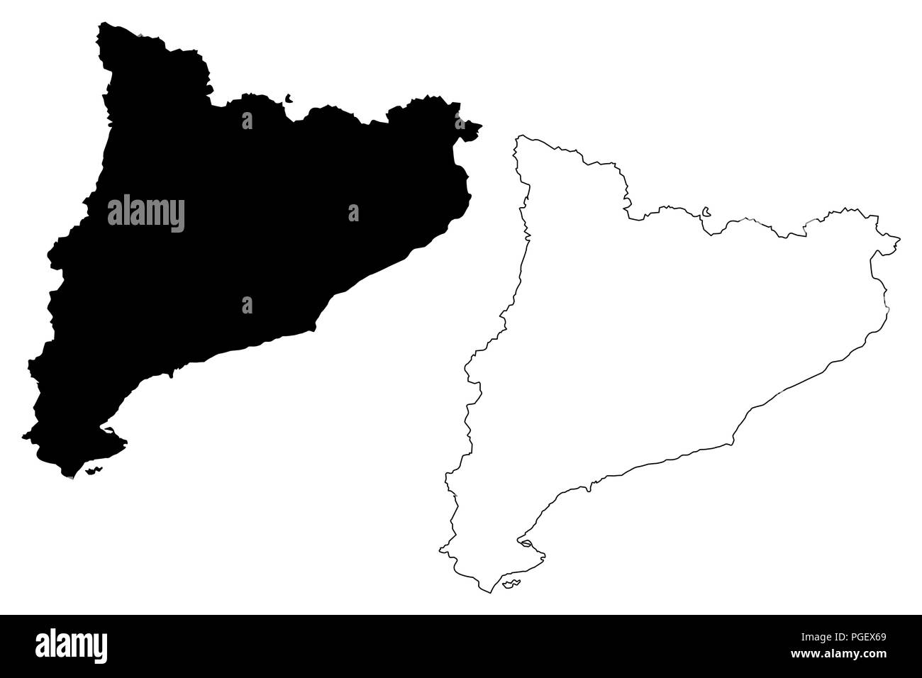 Catalonia autonomous community Black and White Stock Photos & Images ...