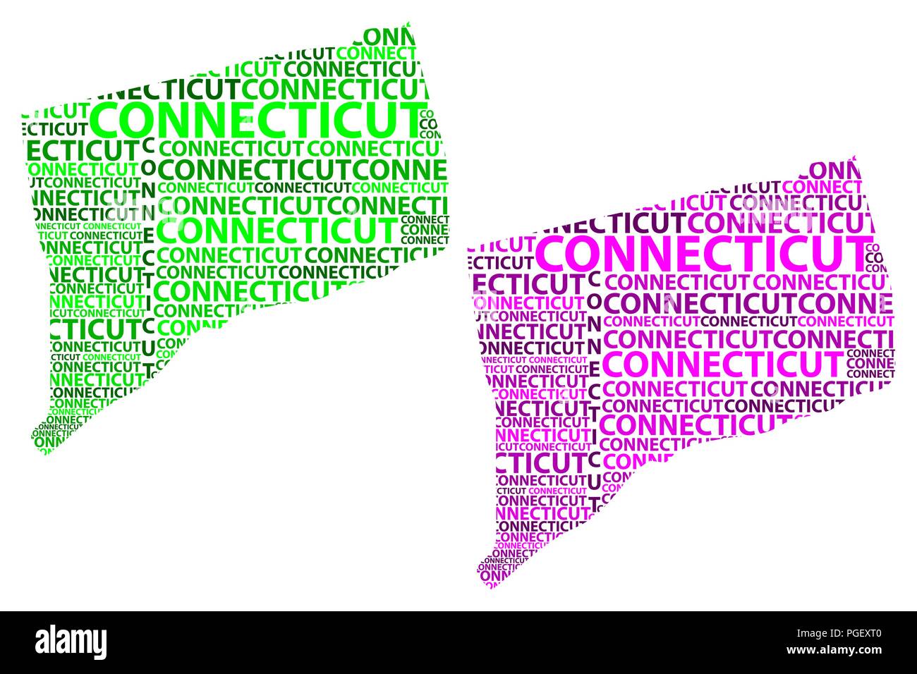 Sketch Connecticut (United States of America, The Constitution State ...