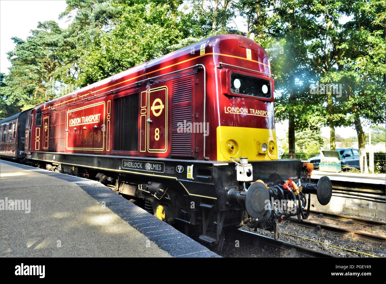Sherlock Holmes London transport diesel engine at Holt station on the ...