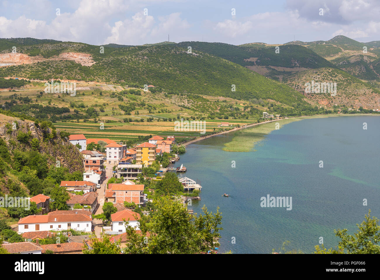 Panorama of the fishing and leisure village of Lin. The village located ...