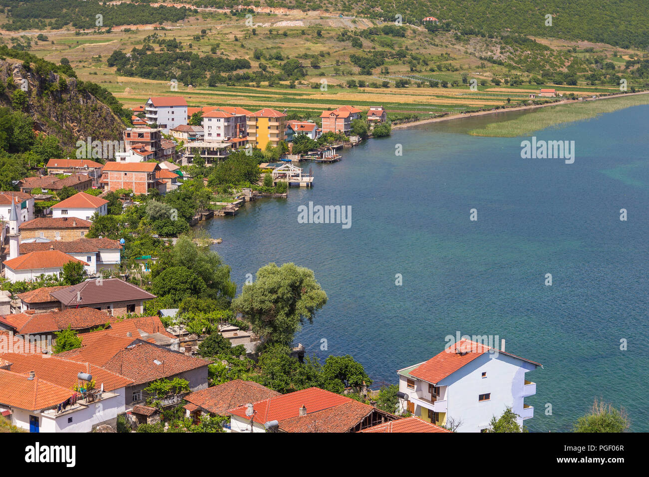 Panorama of the fishing and leisure village of Lin. The village located ...
