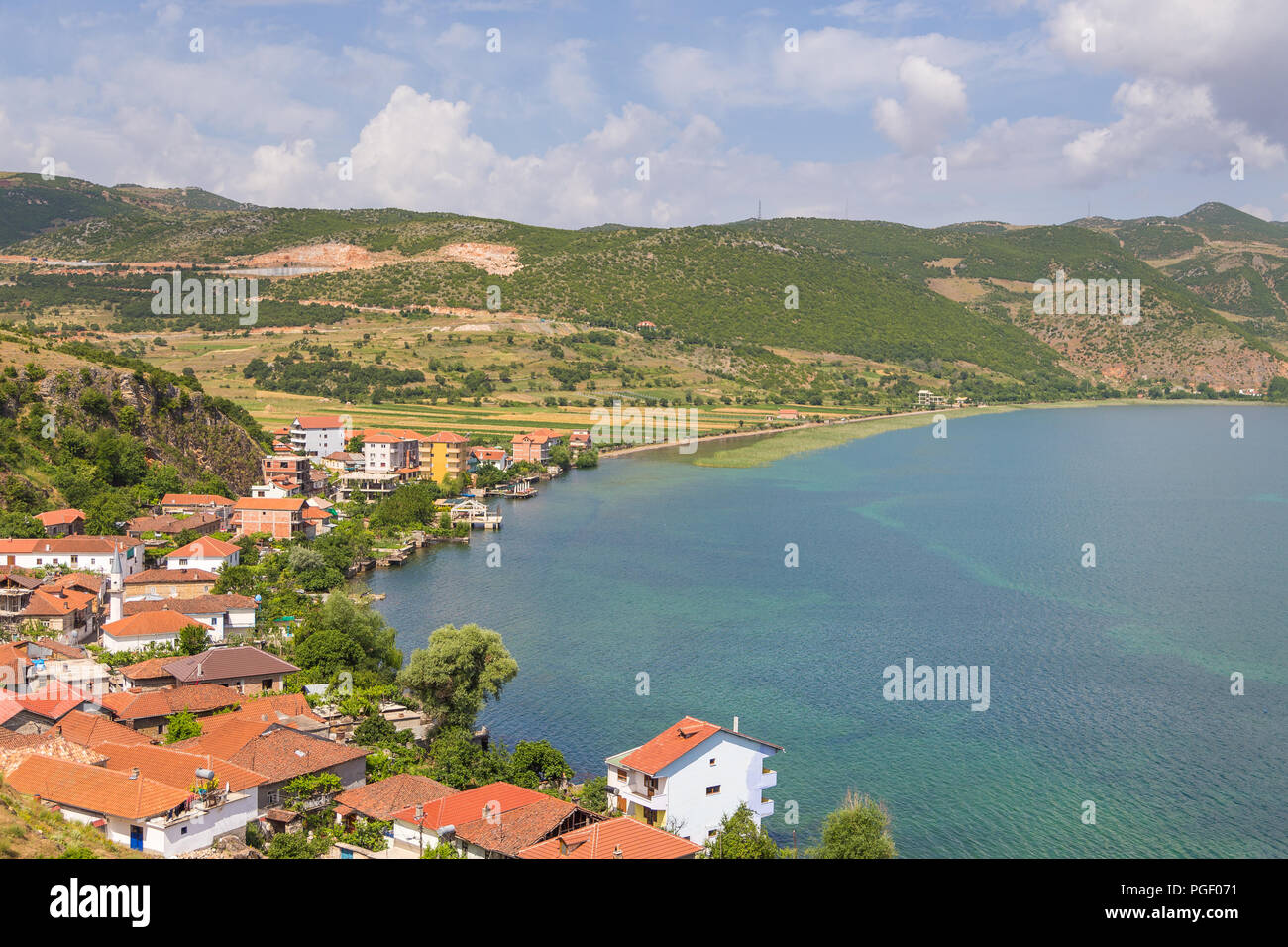 Panorama of the fishing and leisure village of Lin. The village located ...
