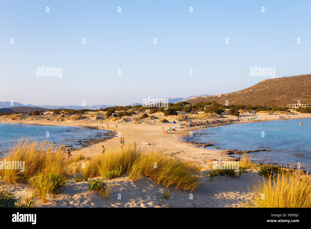 Simos beach in Elafonisos island in Greece. Elafonisos is a small Greek ...