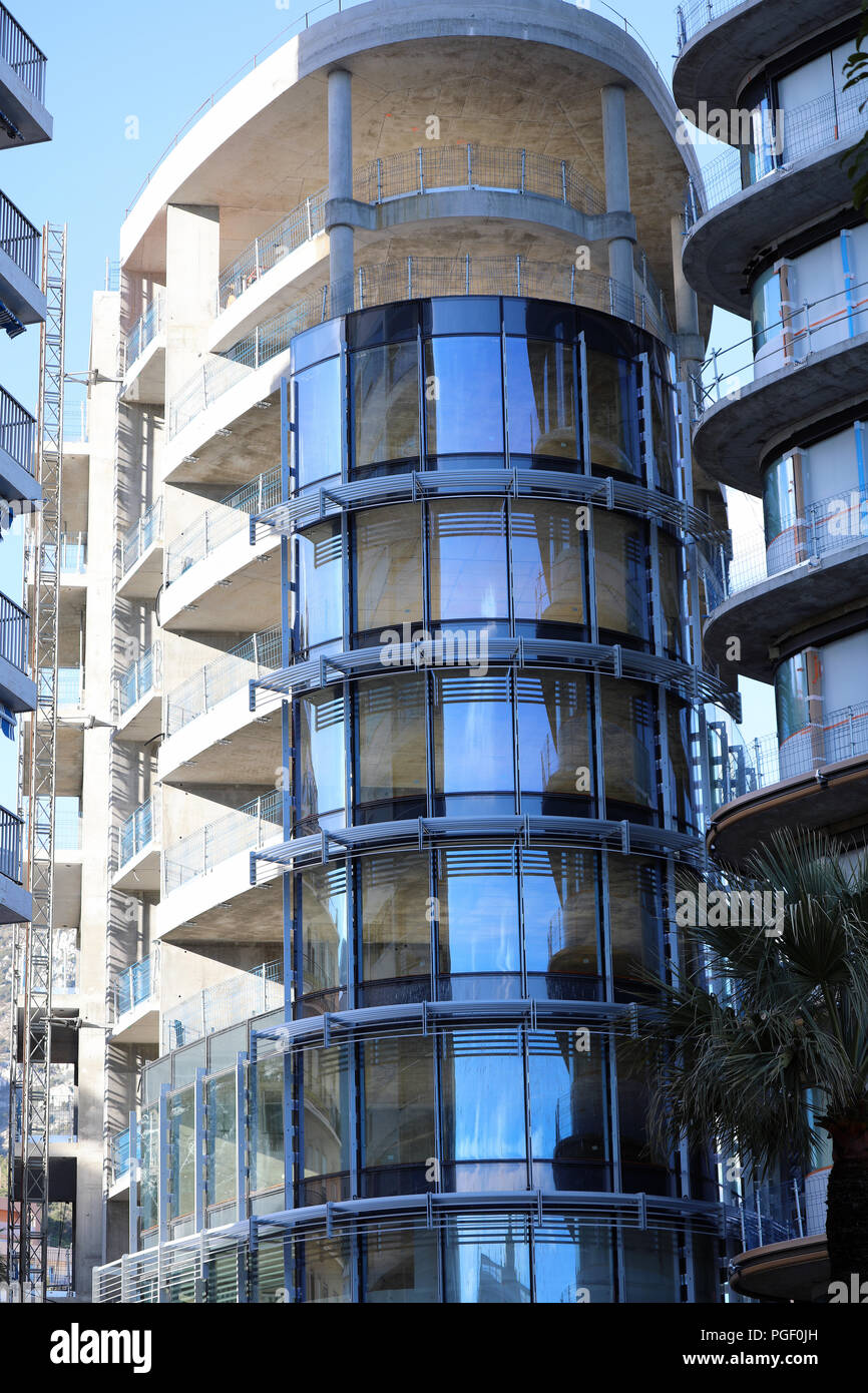 High-Rise Building Under Construction In Monte-Carlo Monaco Stock Photo ...