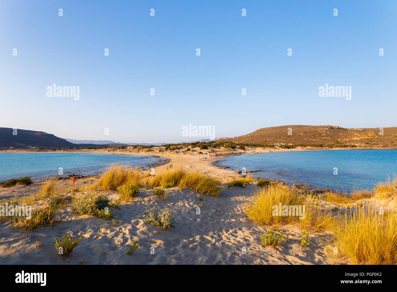 Simos beach in Elafonisos island in Greece. Elafonisos is a small Greek ...