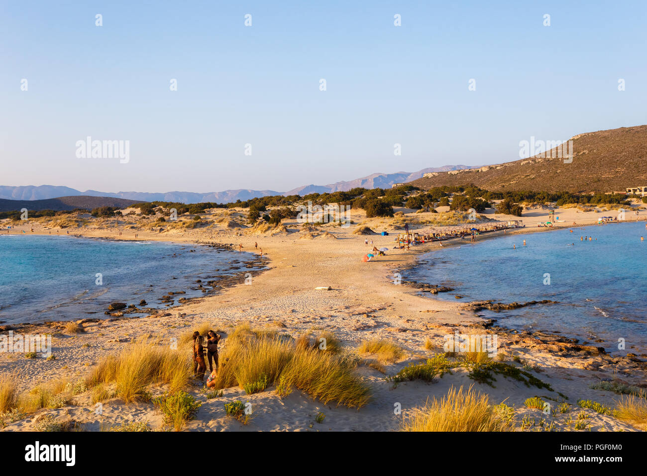 Simos beach in Elafonisos island in Greece. Elafonisos is a small Greek ...