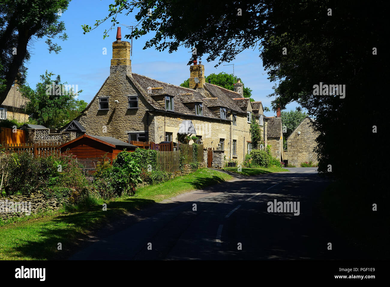 Cottages at Ketton Stock Photo - Alamy