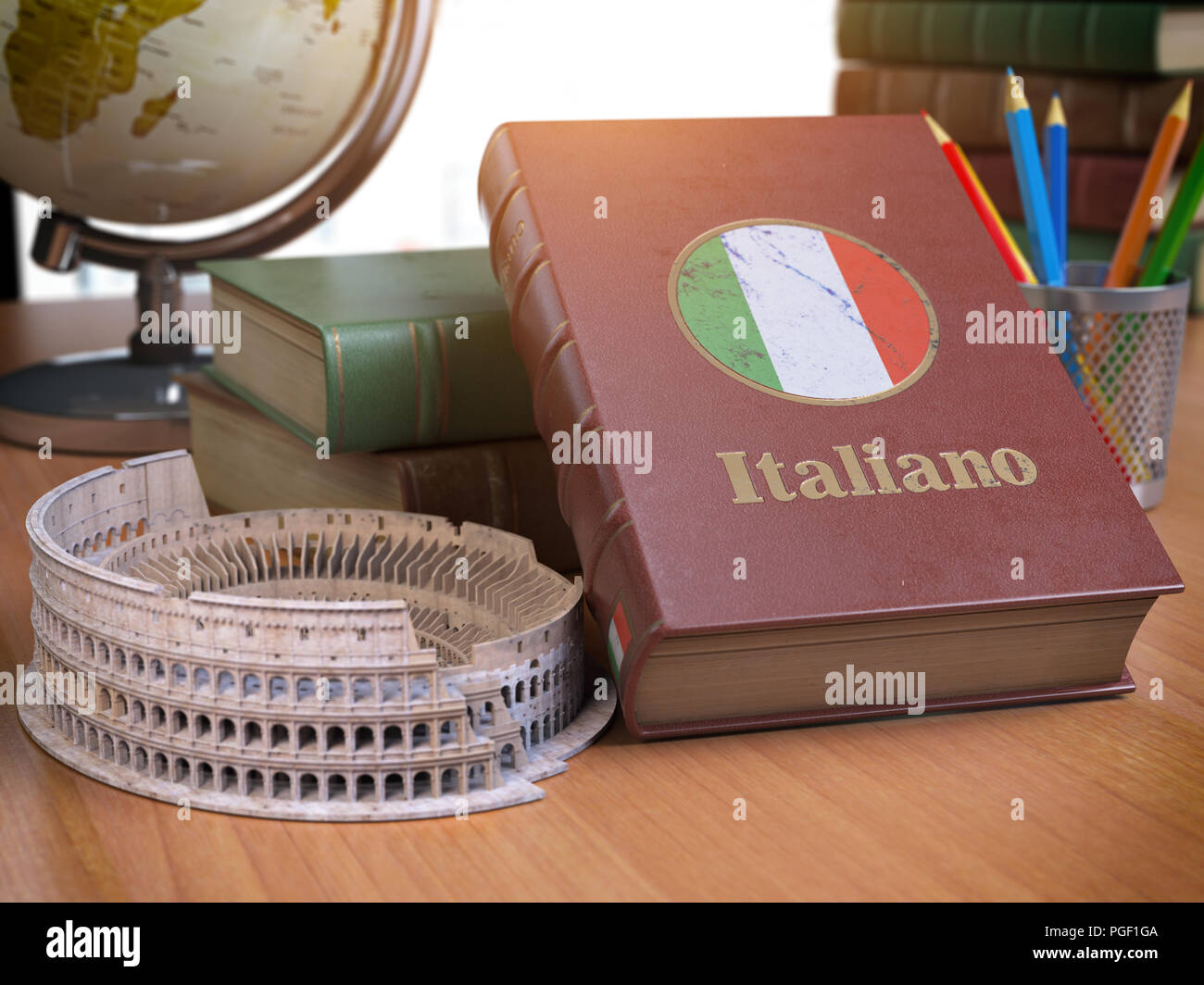 Illustration italian book hi-res stock photography and images - Alamy