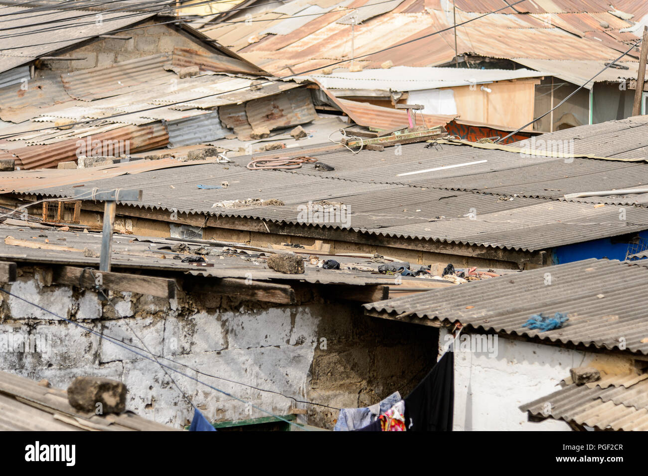 Roofs of poor houses Stock Photo - Alamy