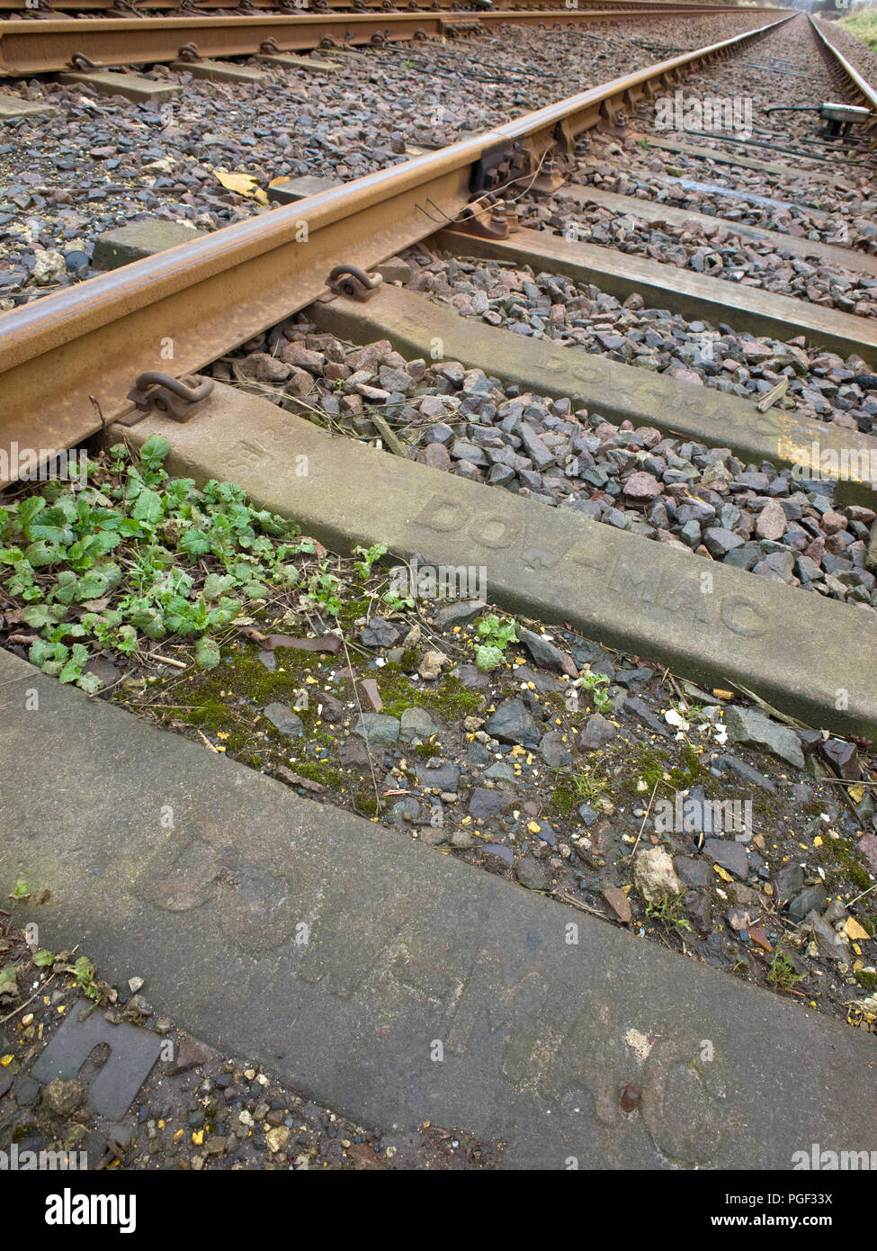 Railway Tracks UK Trainlines Stock Photo - Alamy