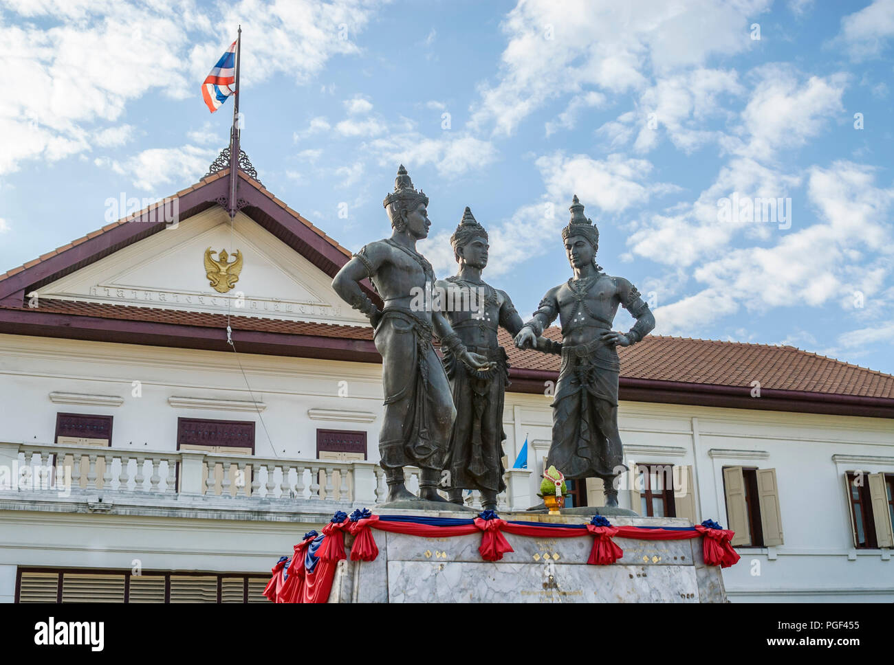 Three Kings Monument, Chiang Mai, Thailand Stock Photo - Alamy
