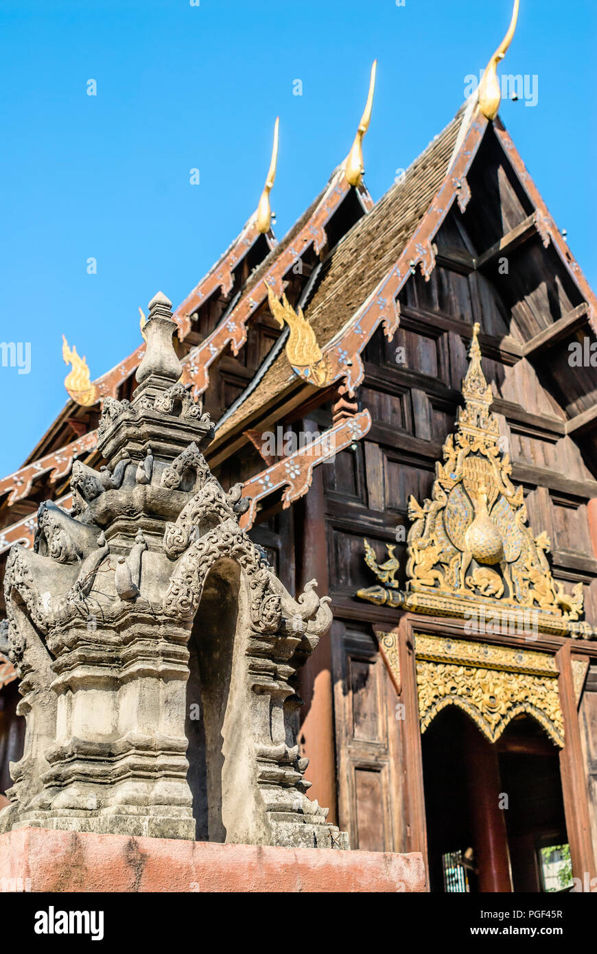 Wat Phant Tao, Chiang Mai, Northern Thailand Stock Photo - Alamy