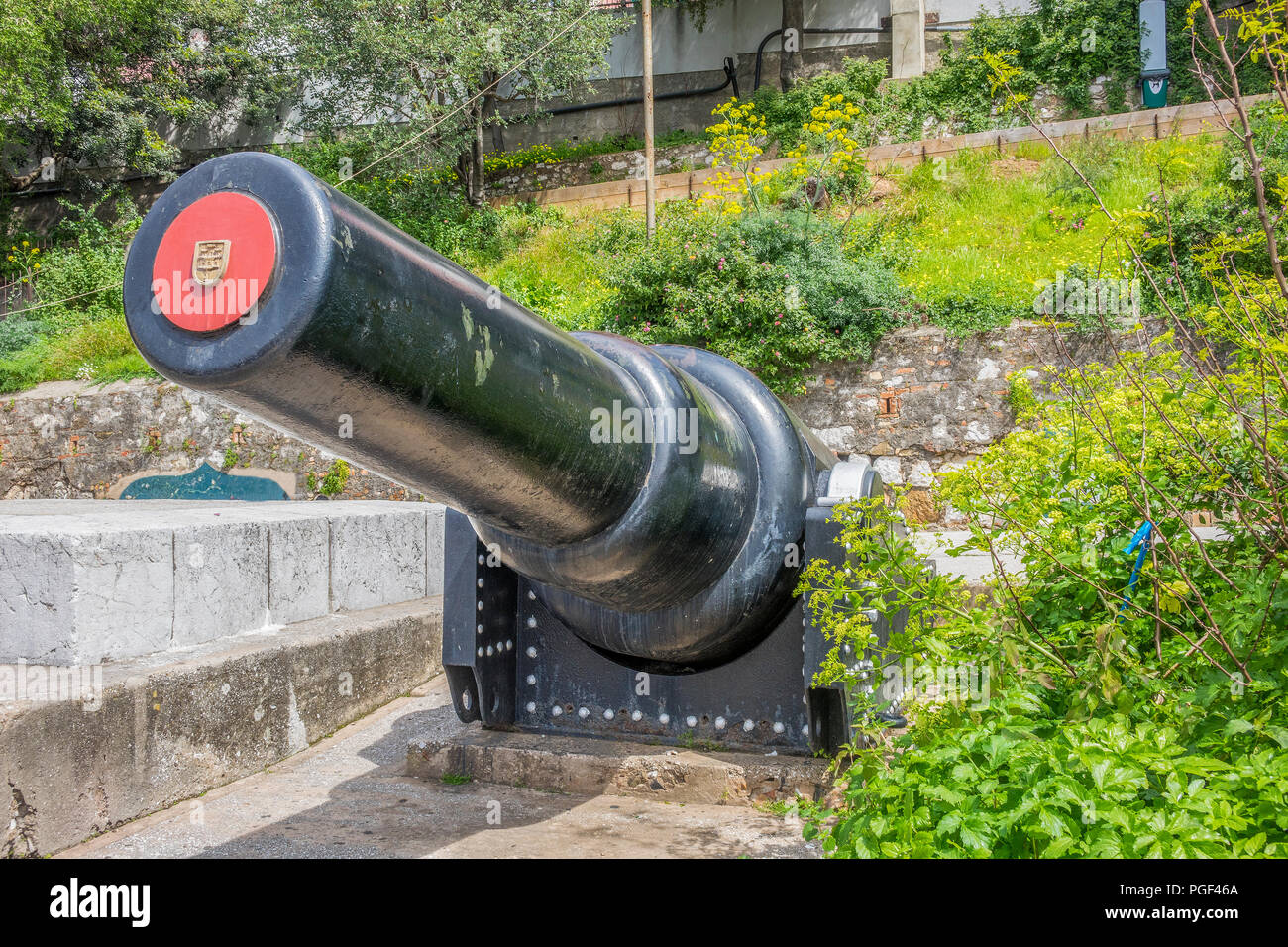 Large Cannon In The Alameda Gardens, Gibraltar Stock Photo - Alamy