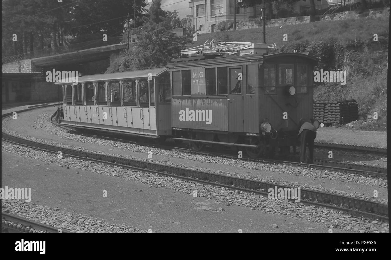 Monte Generoso electric train in the Italian Canton of Switzerland ...