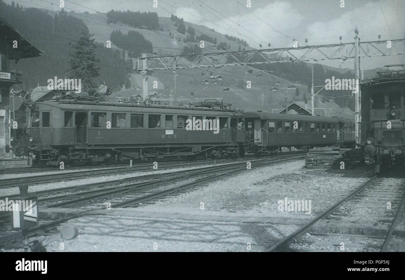 One of the Bern–Lötschberg–Simplon railway electric locomotives Stock ...