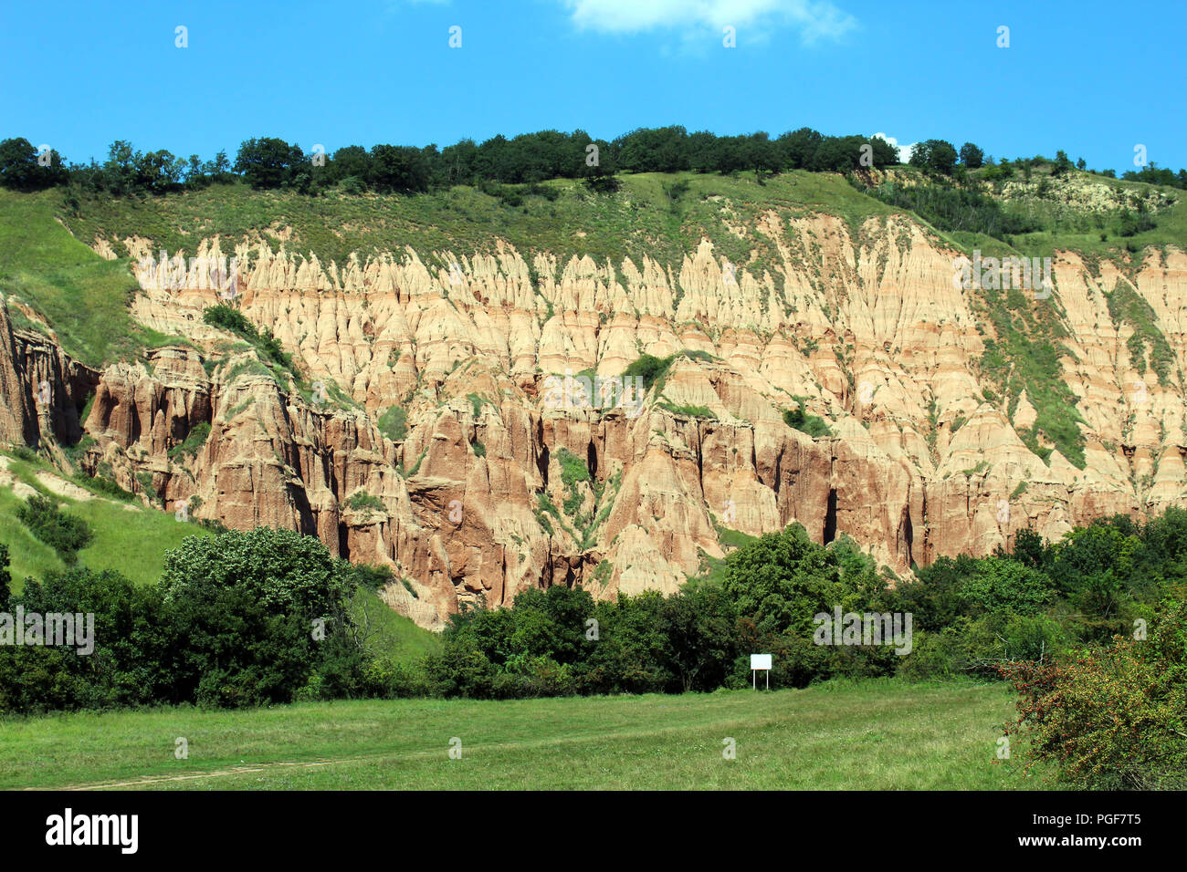 Scenic view with the Red Ravine, a unique natural monument with ...