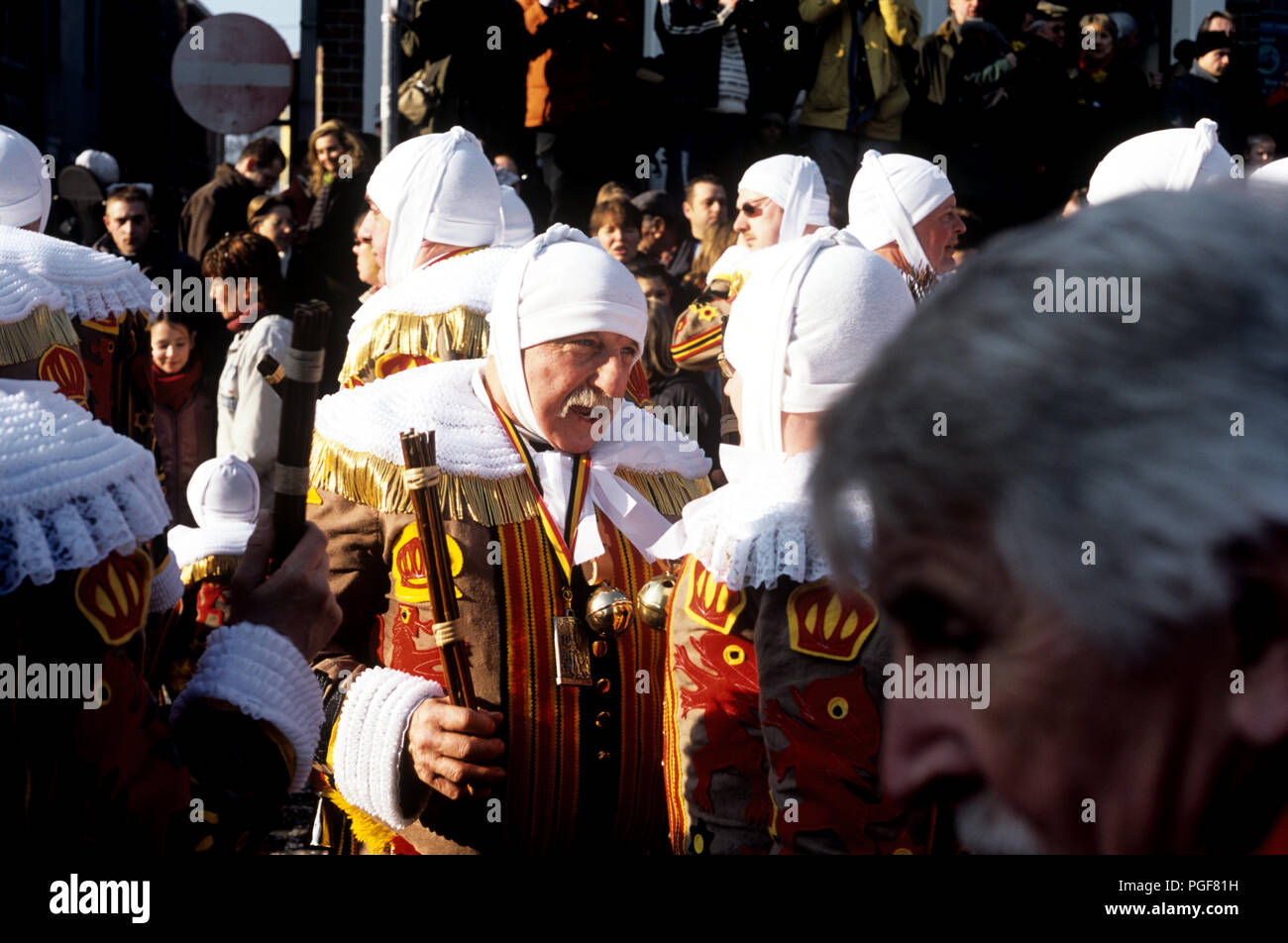The legendary carnival in Binche (Belgium, 08/02/2005 Stock Photo - Alamy