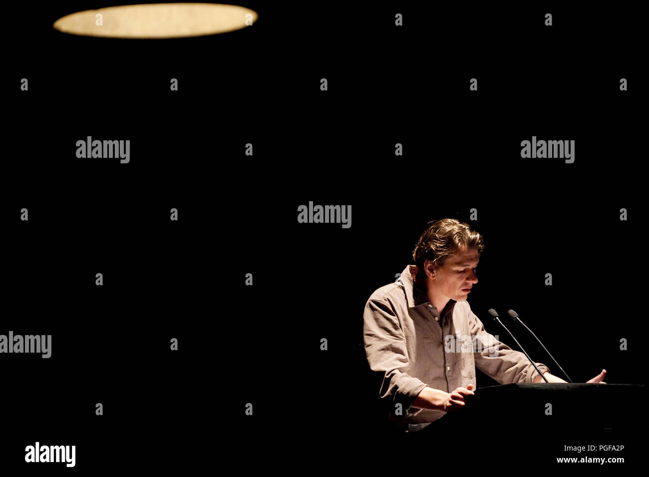 Belgian writer Dimitri Verhulst at the Chagrin d'Amour litterature ...