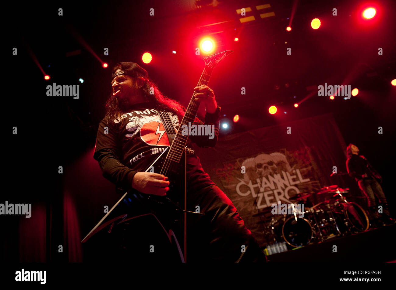 Concert of the Belgian heavy metal band Channel Zero at the Crammerock ...