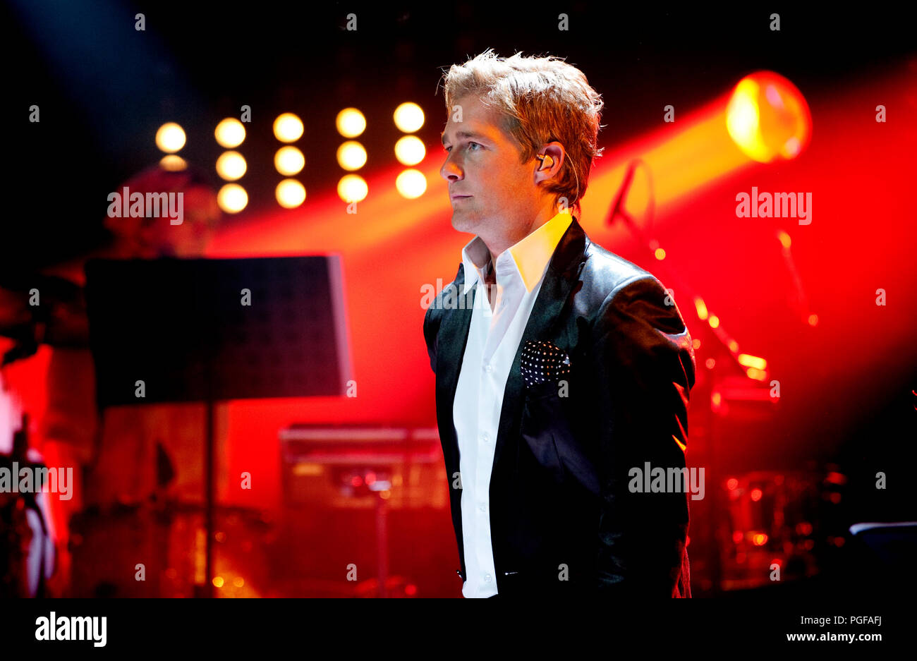 Flemish schlager singer Christoff at the Belgian television show Peter ...