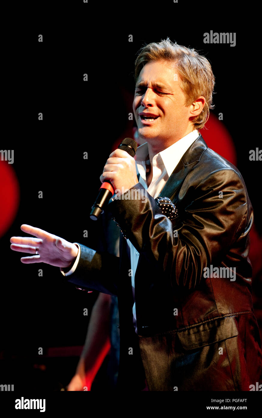 Flemish schlager singer Christoff at the Belgian television show Peter ...