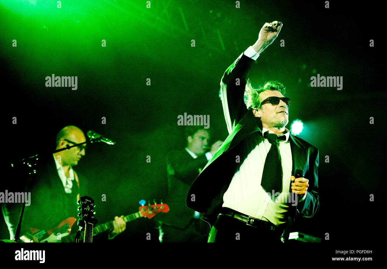 Concert of the Belgian rock band Daan at the Zeverrock festival ...