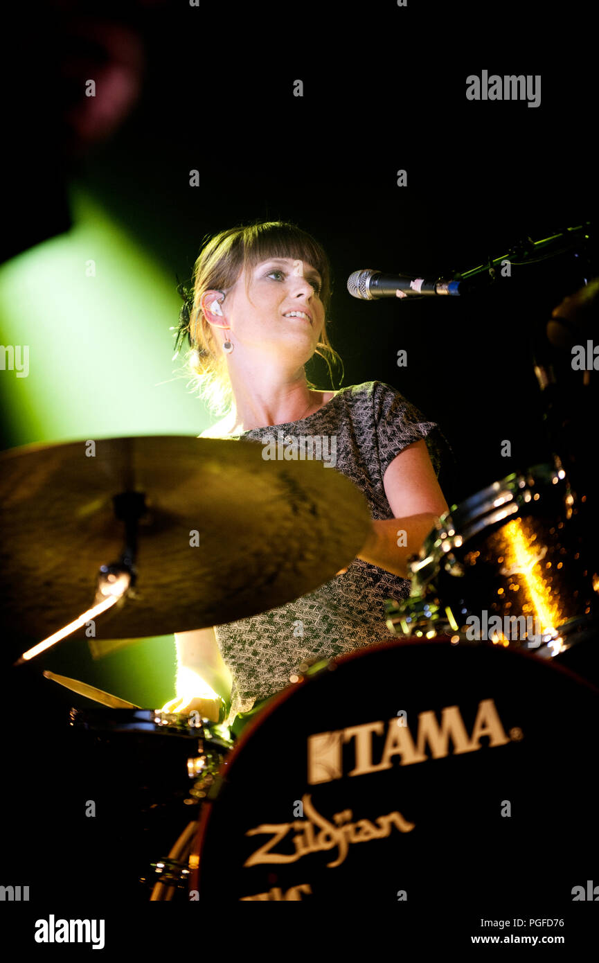 Concert of the Belgian rock band Daan at the Zeverrock festival ...