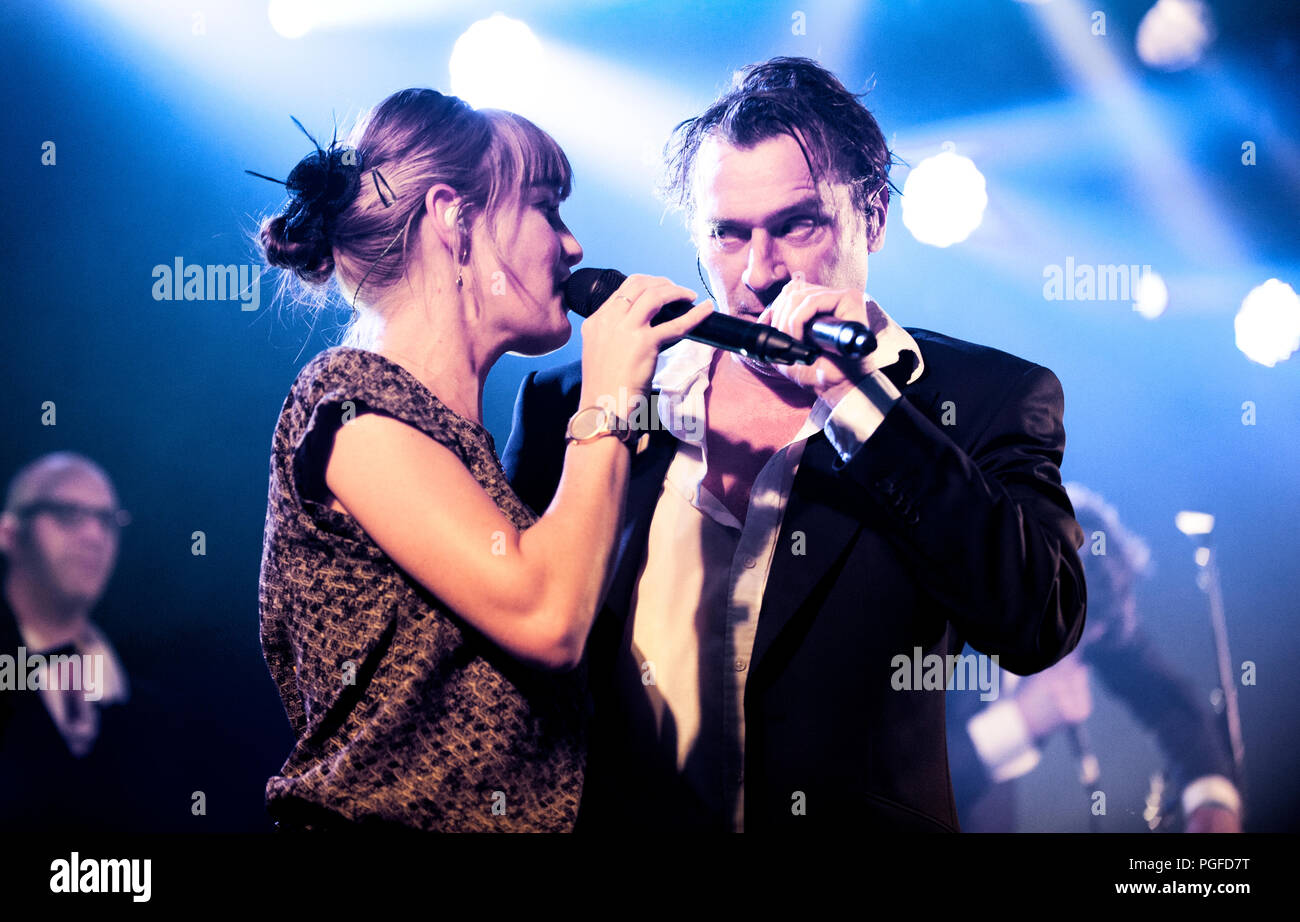 Concert of the Belgian rock band Daan at the Zeverrock festival ...
