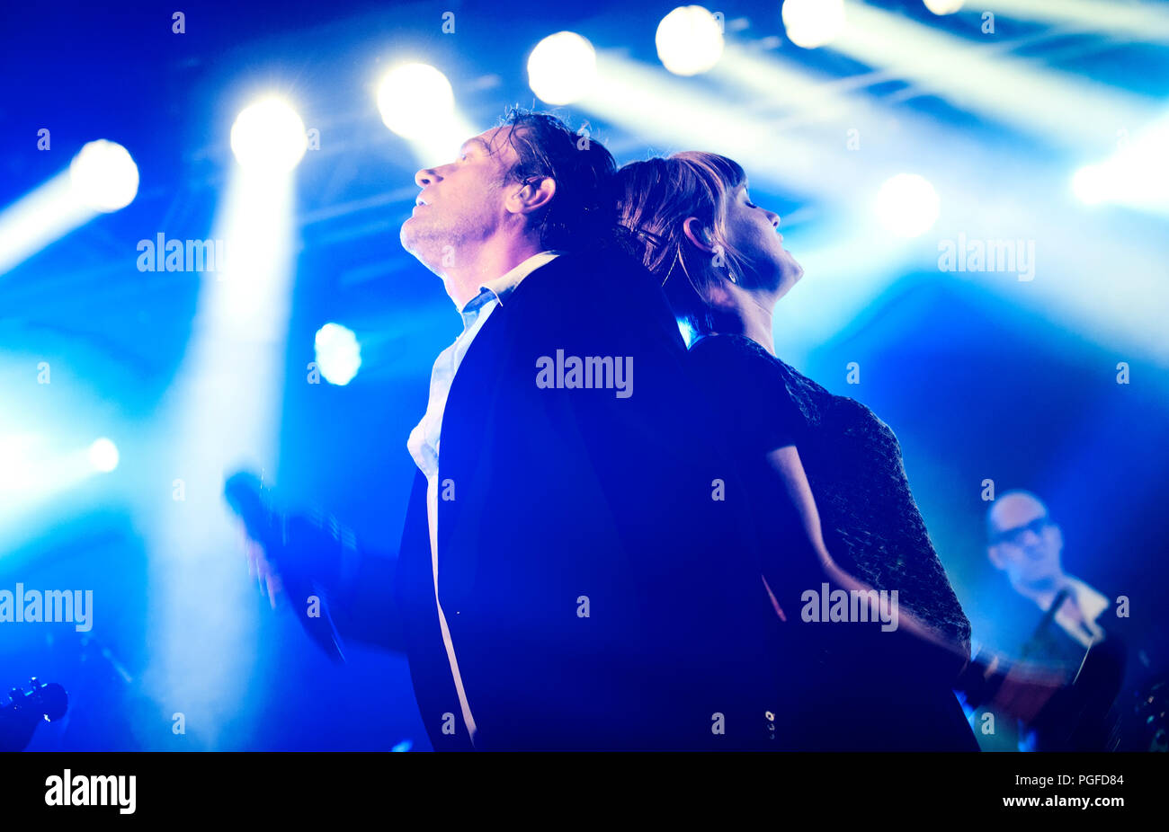 Concert of the Belgian rock band Daan at the Zeverrock festival ...