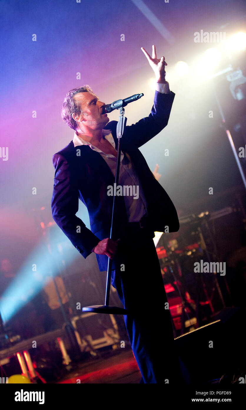 Concert of the Belgian rock band Daan at the Zeverrock festival ...