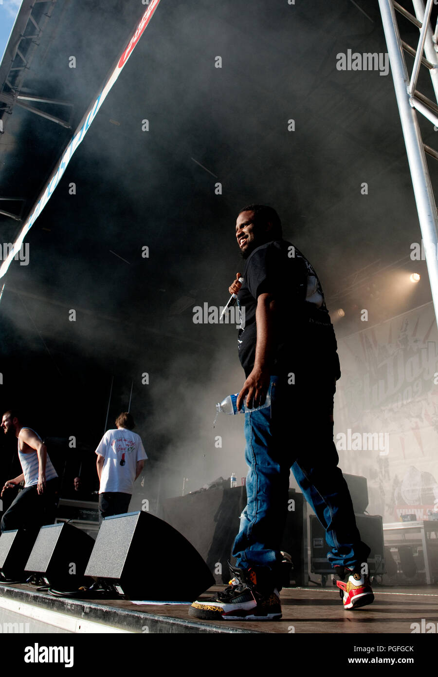 Dutch rap group De Jeugd Van Tegenwoordig performing at the Studay ...