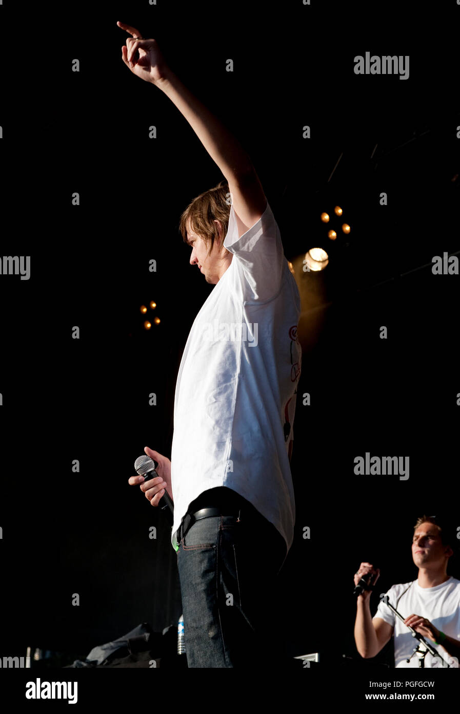 Dutch rap group De Jeugd Van Tegenwoordig performing at the Studay ...