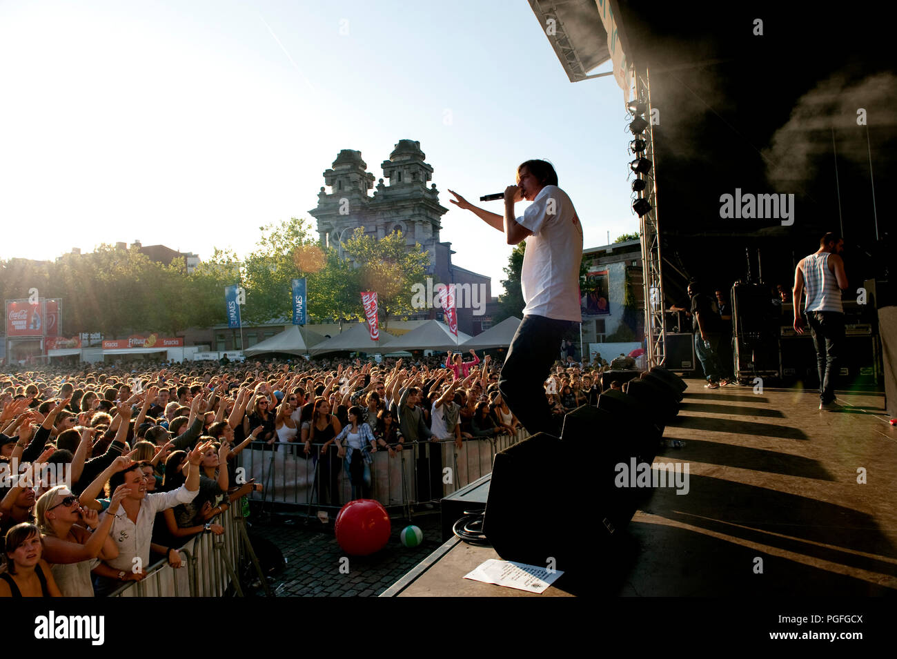 Dutch rap group De Jeugd Van Tegenwoordig performing at the Studay ...