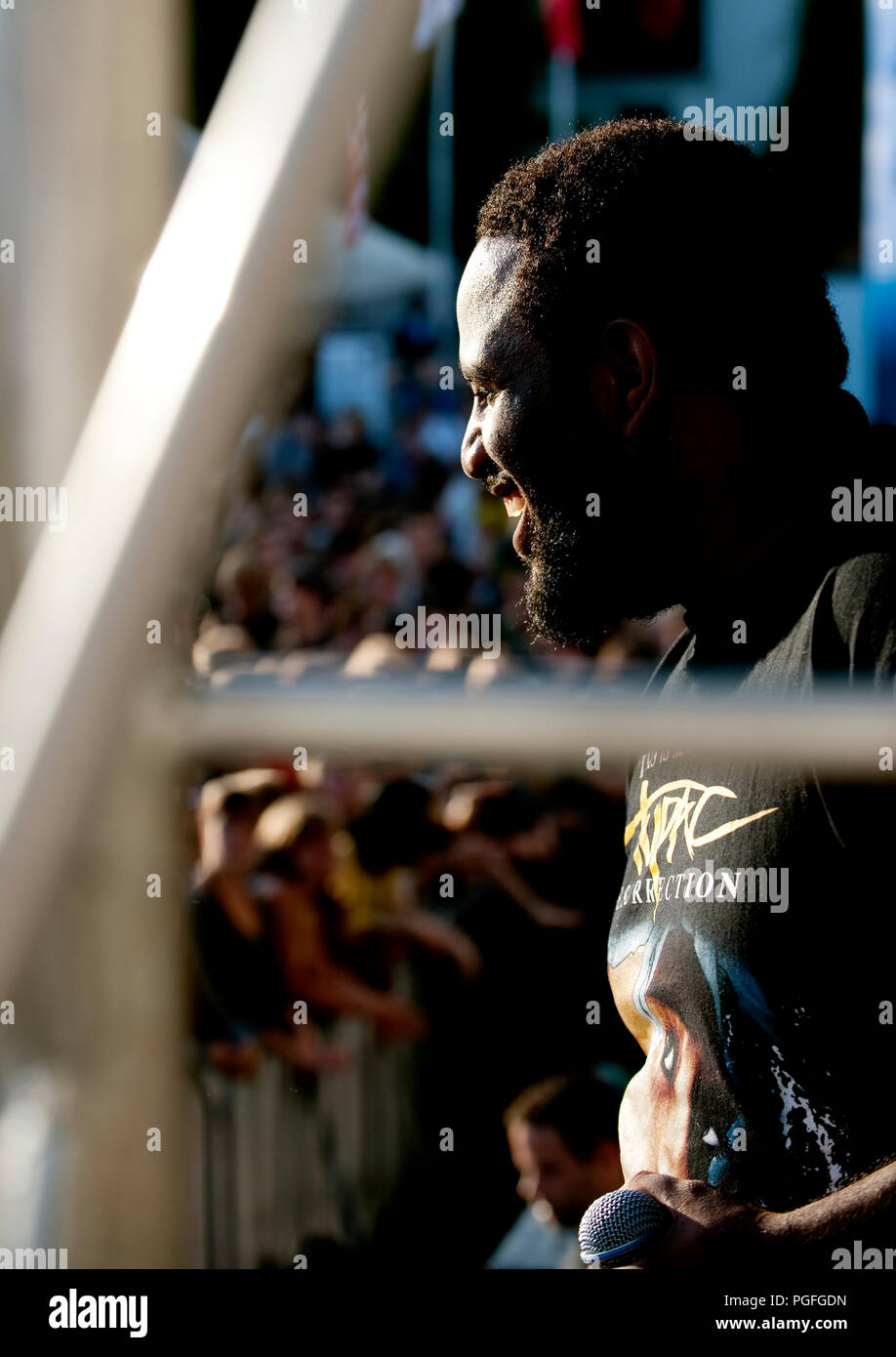 Dutch rap group De Jeugd Van Tegenwoordig performing at the Studay ...