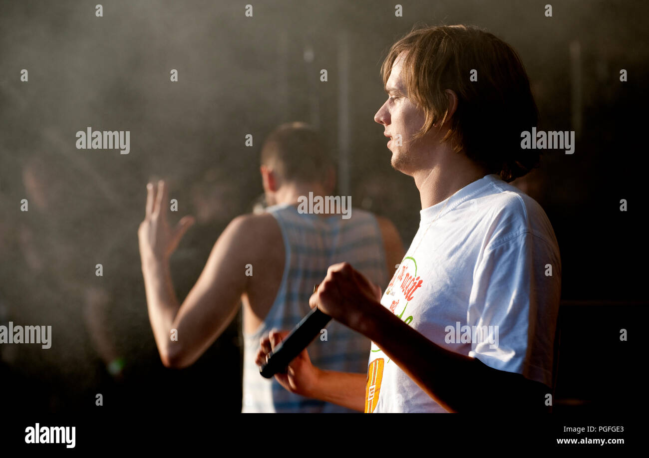 Dutch rap group De Jeugd Van Tegenwoordig performing at the Studay ...