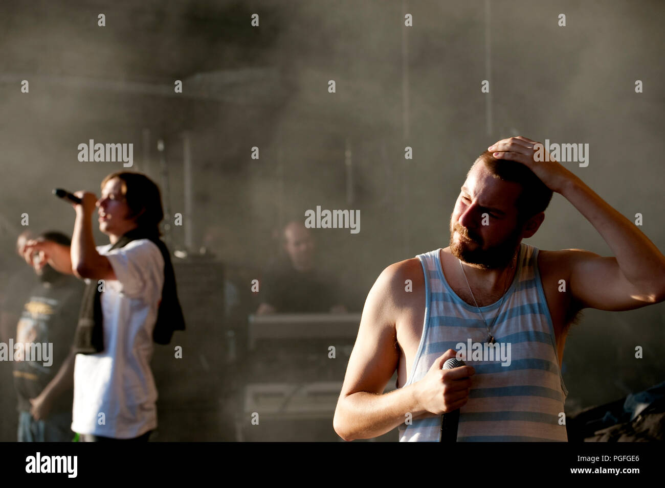 Dutch rap group De Jeugd Van Tegenwoordig performing at the Studay ...