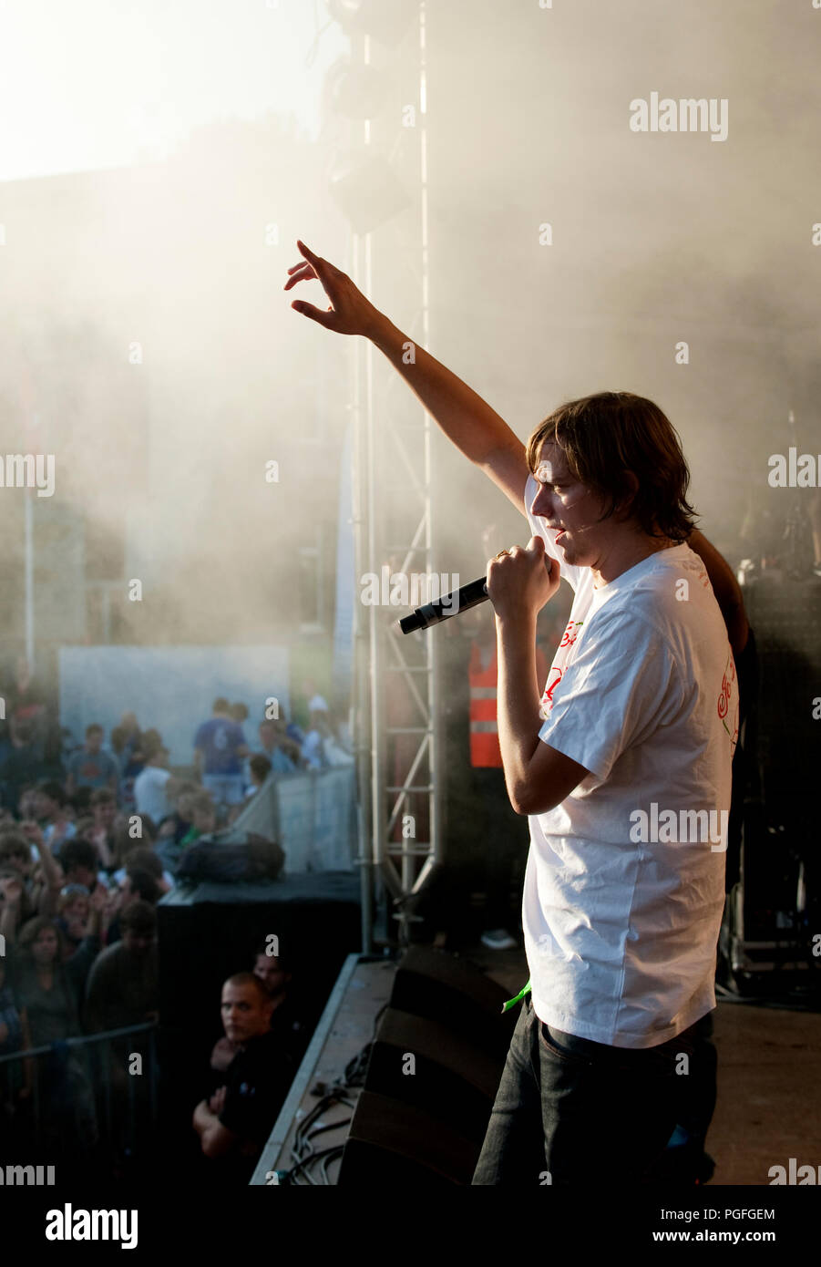 Dutch rap group De Jeugd Van Tegenwoordig performing at the Studay ...