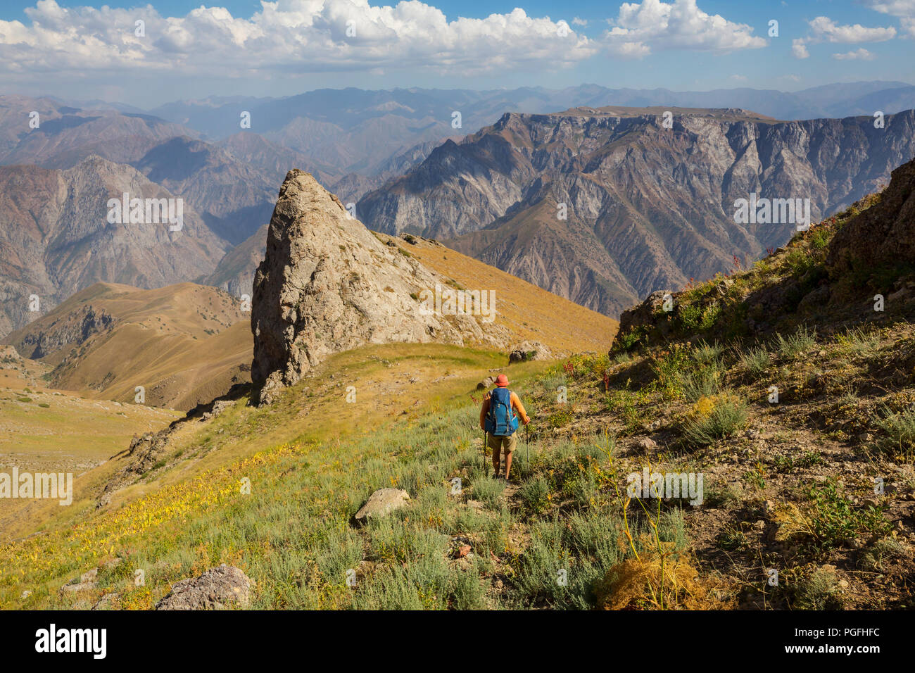 Hike in Chimgan mountains, Uzbekistan Stock Photo - Alamy