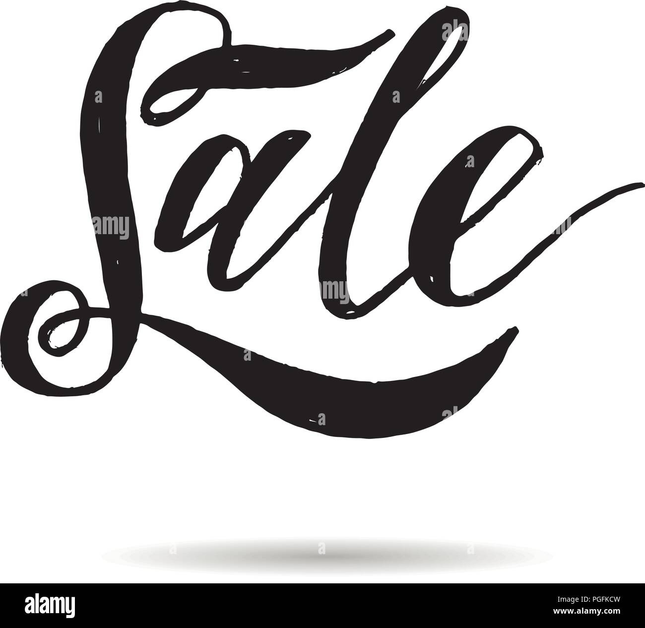 Sale lettering Calligraphy Brush Text Holiday Vector Illustration Stock ...