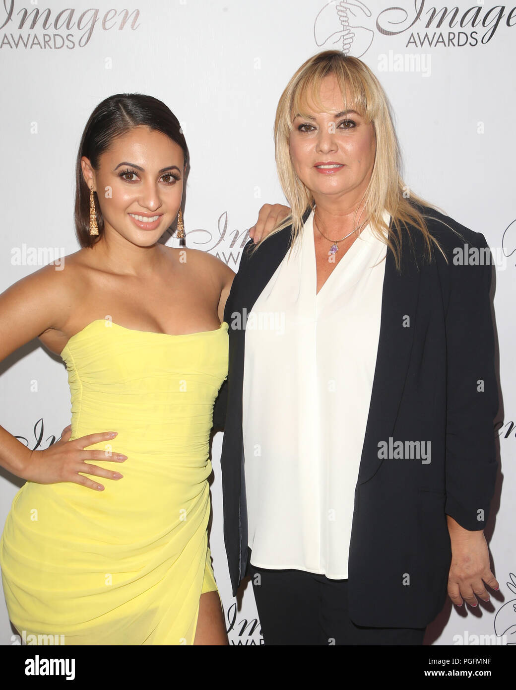 LOS ANGELES, CA - AUGUST 25: Francia Raisa, Virginia Almendarez ...