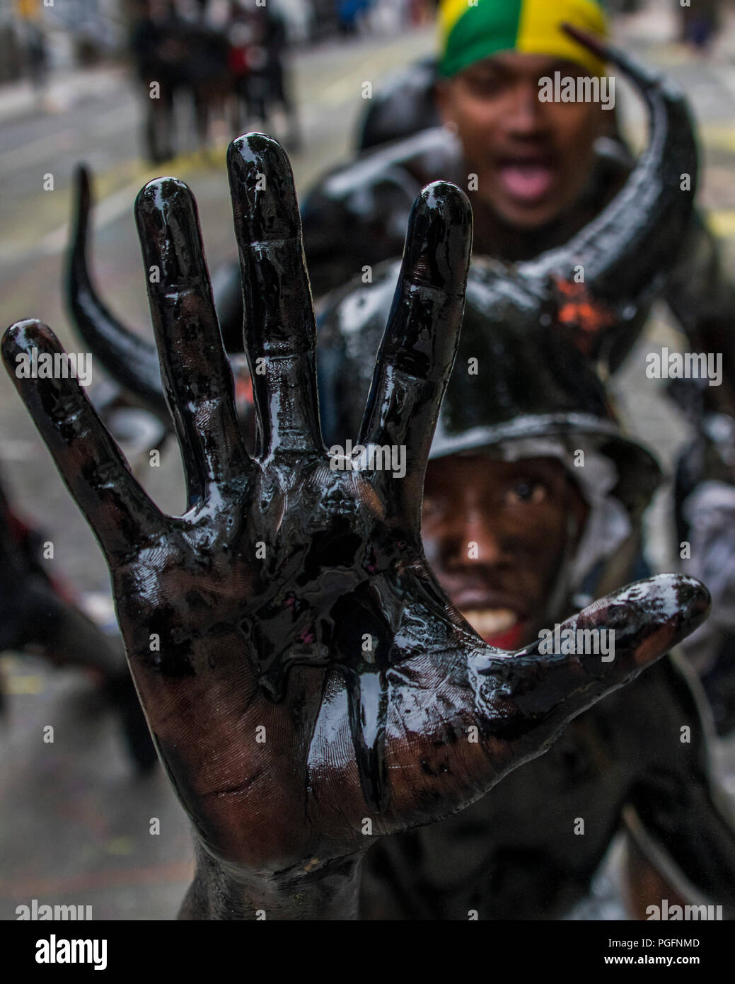 London, UK. 26th Aug, 2018. Jouvert, an early morning start involving ...