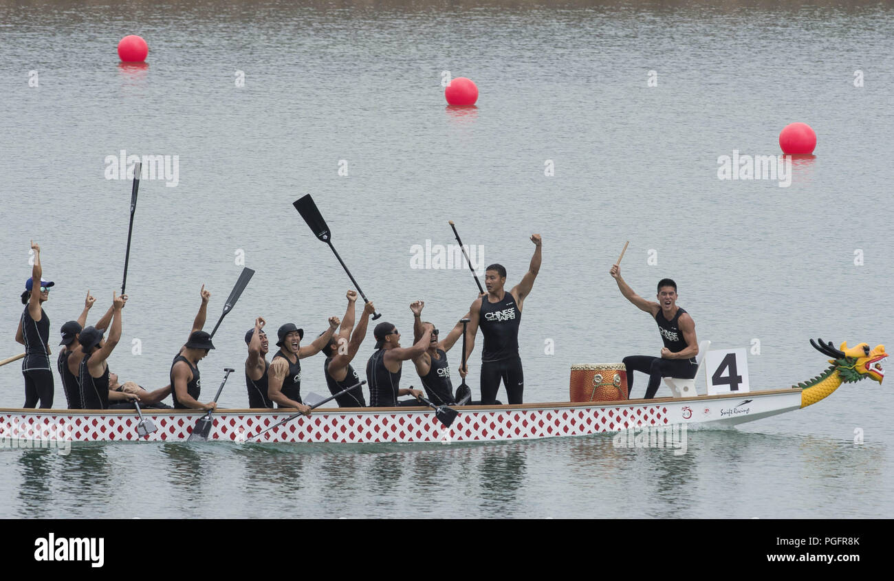 Palembang, Indonesia. 26th Aug, 2018. Rowers of Chinese Taipei ...