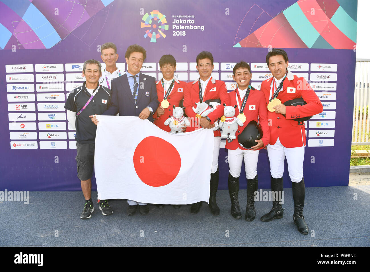 Jakarta, Indonesia. Credit: MATSUO. 26th Aug, 2018. Japan team group ...