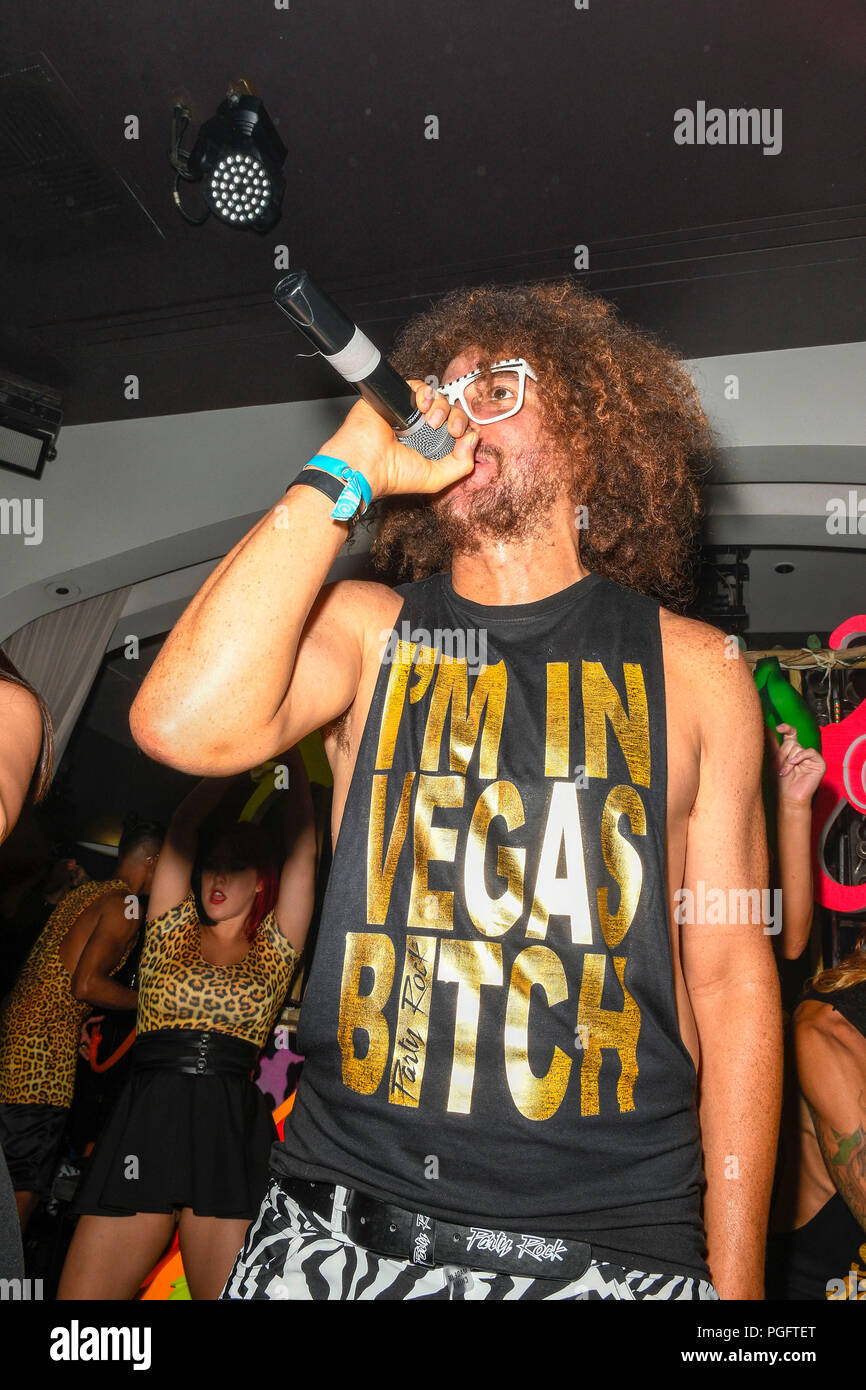 Las Vegas, USA. 25 August 2018. Redfoo pictured as Redfoo and the Party ...