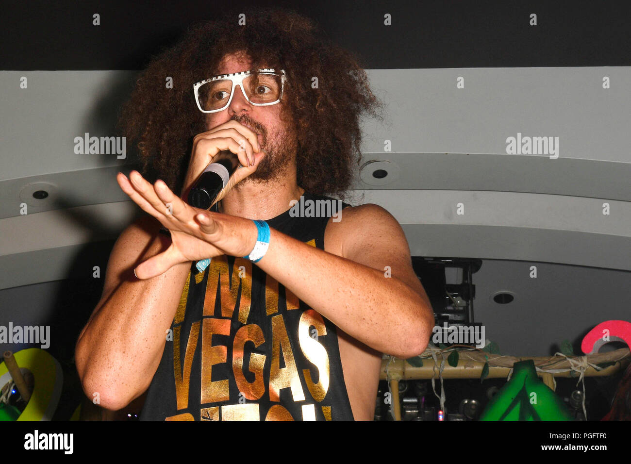 Las Vegas, USA. 25 August 2018. Redfoo pictured as Redfoo and the Party ...
