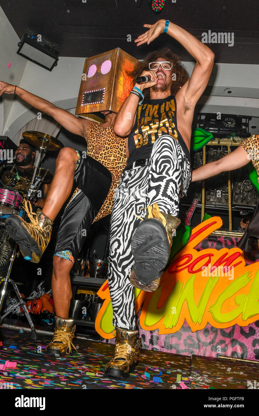 Las Vegas, USA. 25 August 2018. Redfoo pictured as Redfoo and the Party ...