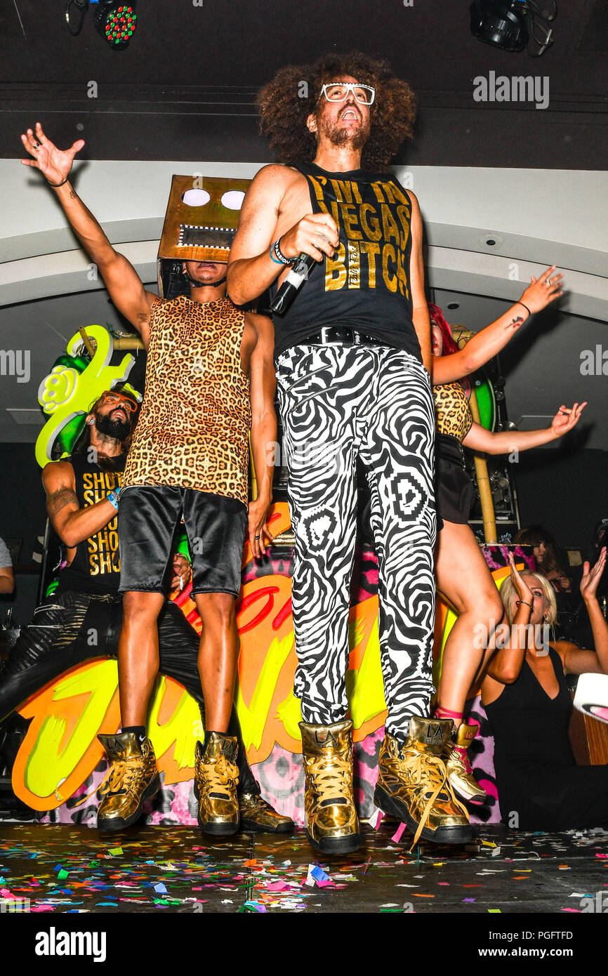 Las Vegas, USA. 25 August 2018. Redfoo pictured as Redfoo and the Party ...