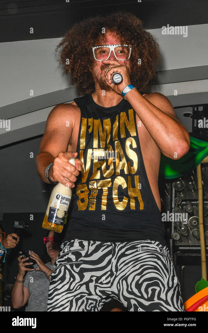 Las Vegas, USA. 25 August 2018. Redfoo pictured as Redfoo and the Party ...